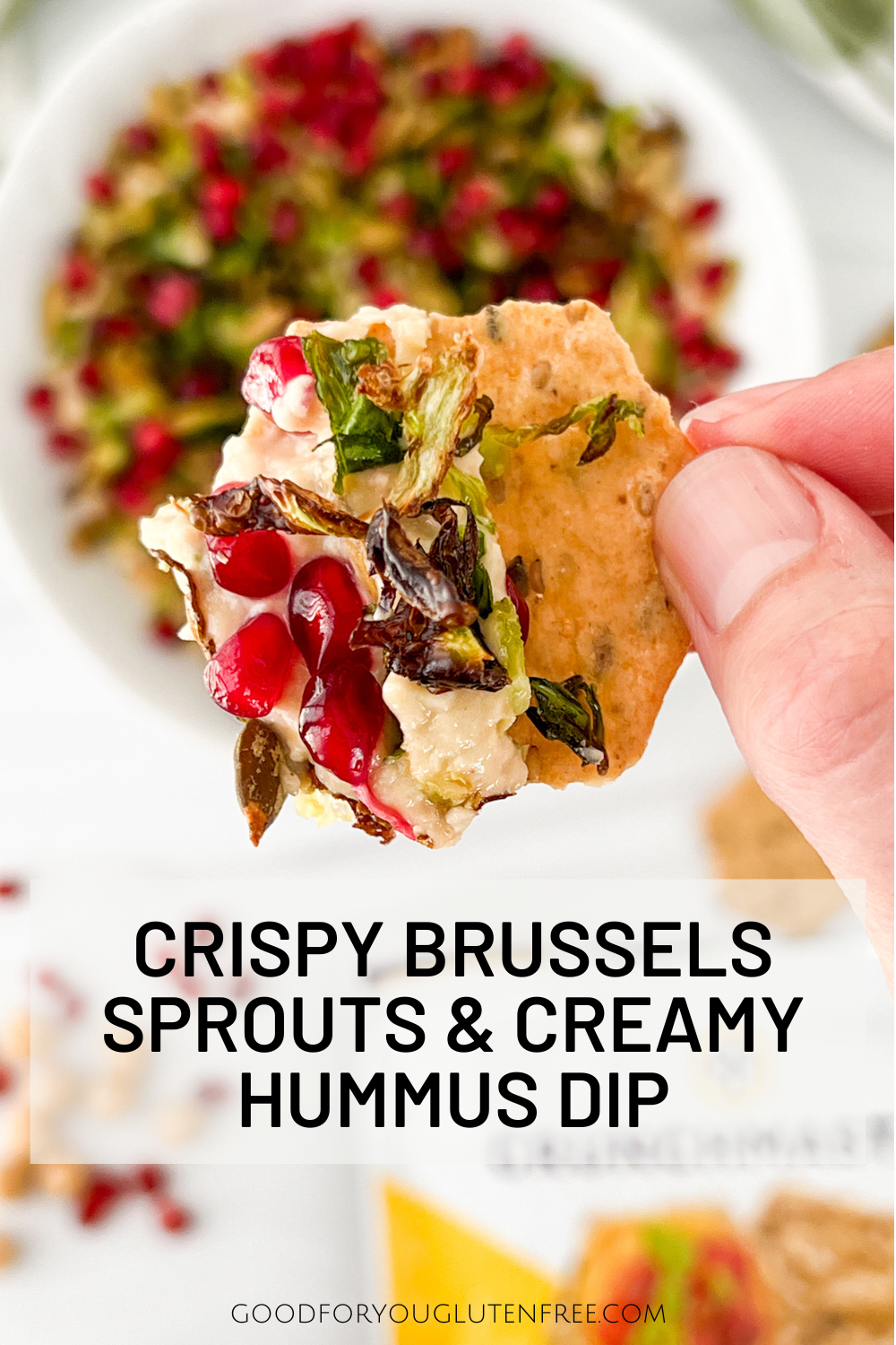 Crispy Brussels Sprouts and Creamy Hummus Dip - Good For You Gluten Free